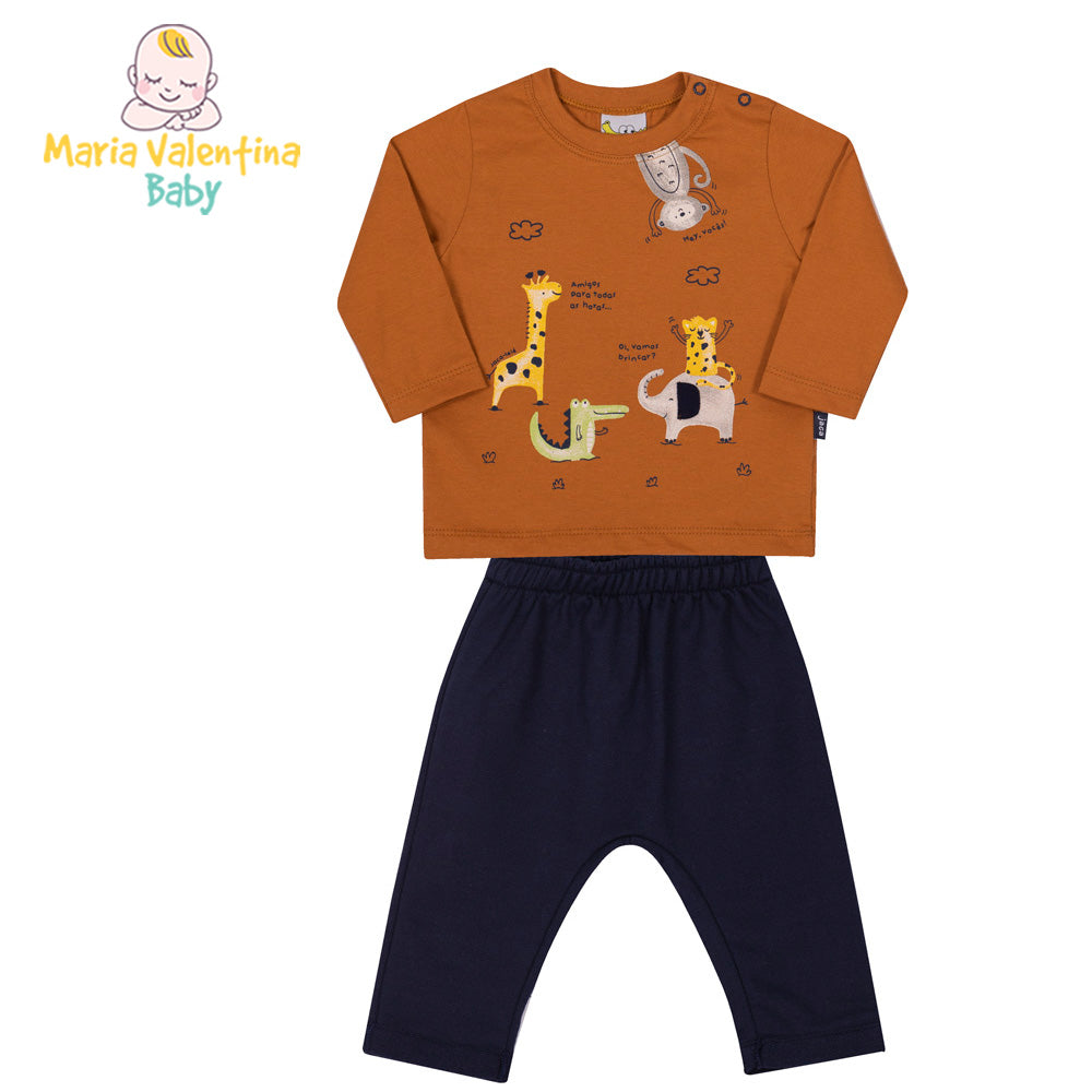 Jaca Lele Sweater and Joggers- Zoo Friends Pattern